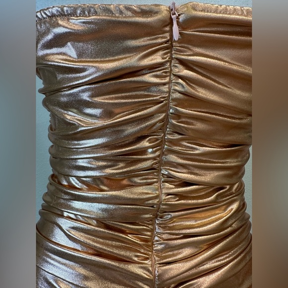 Rosedress | Dresses | Rosedress Metallic Rose Gold Mini Dress | Poshmark